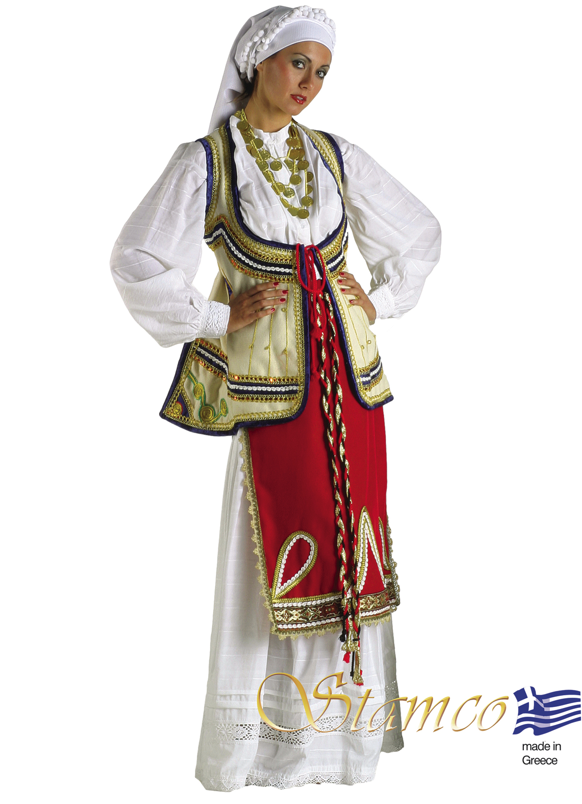 Roumeli Woman Traditional Greek Costume : greek-traditional-costumes.com