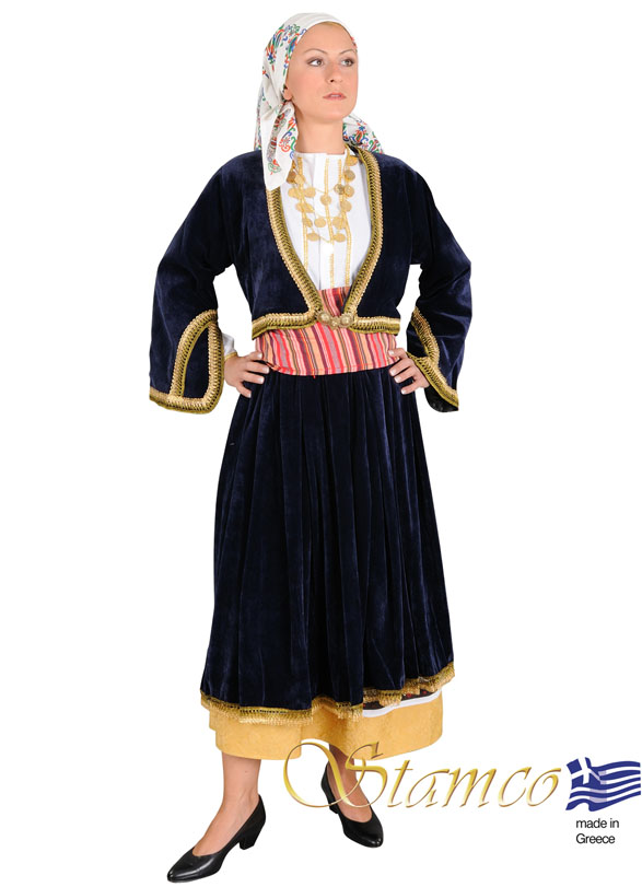 Aegean Islands Woman Traditional Greek Costume : greek-traditional ...